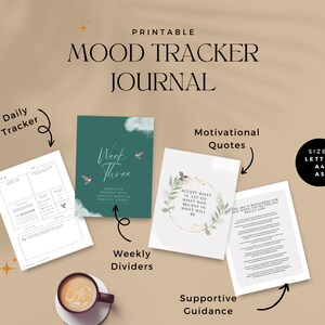 Printable Mood Tracker Journal, Daily Mood Tracker, Mood Journal, Mood ...
