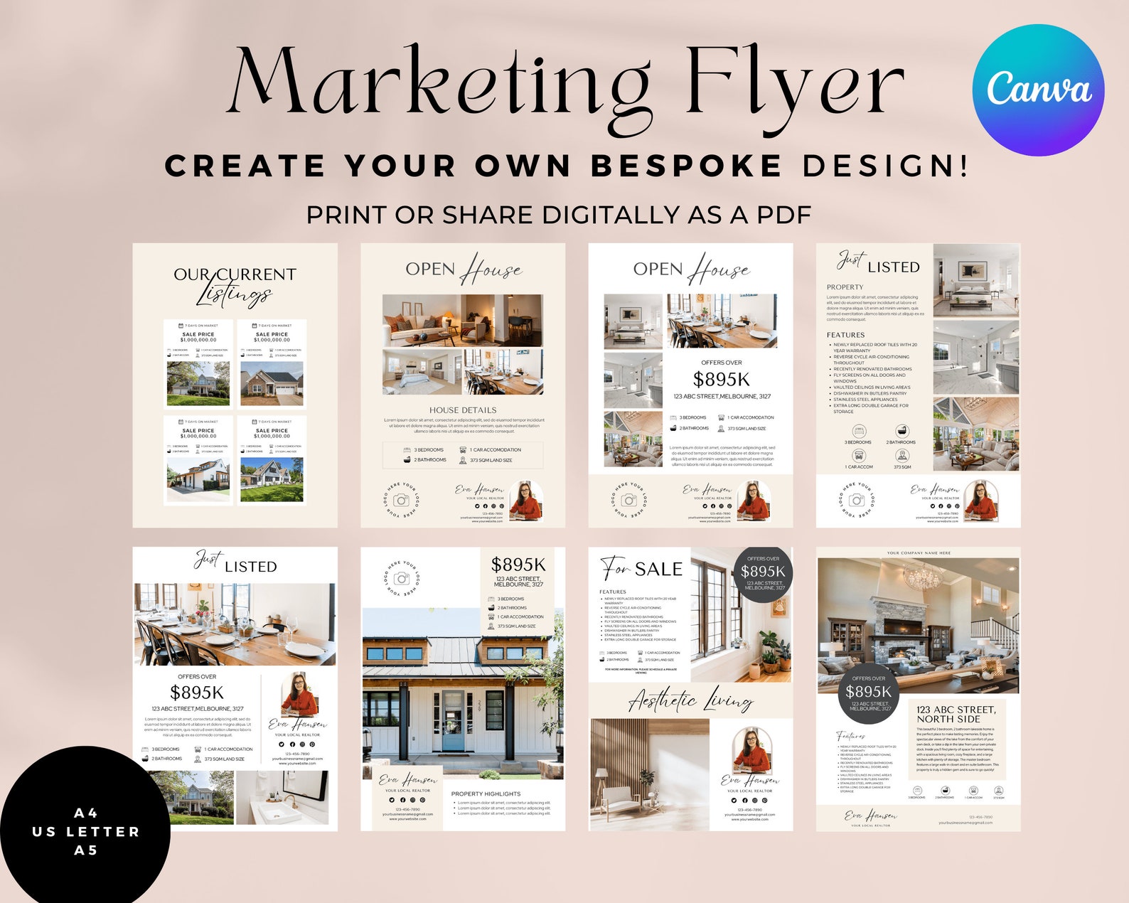 Real Estate Flyer for Your Real Estate Business Editable Real Estate ...