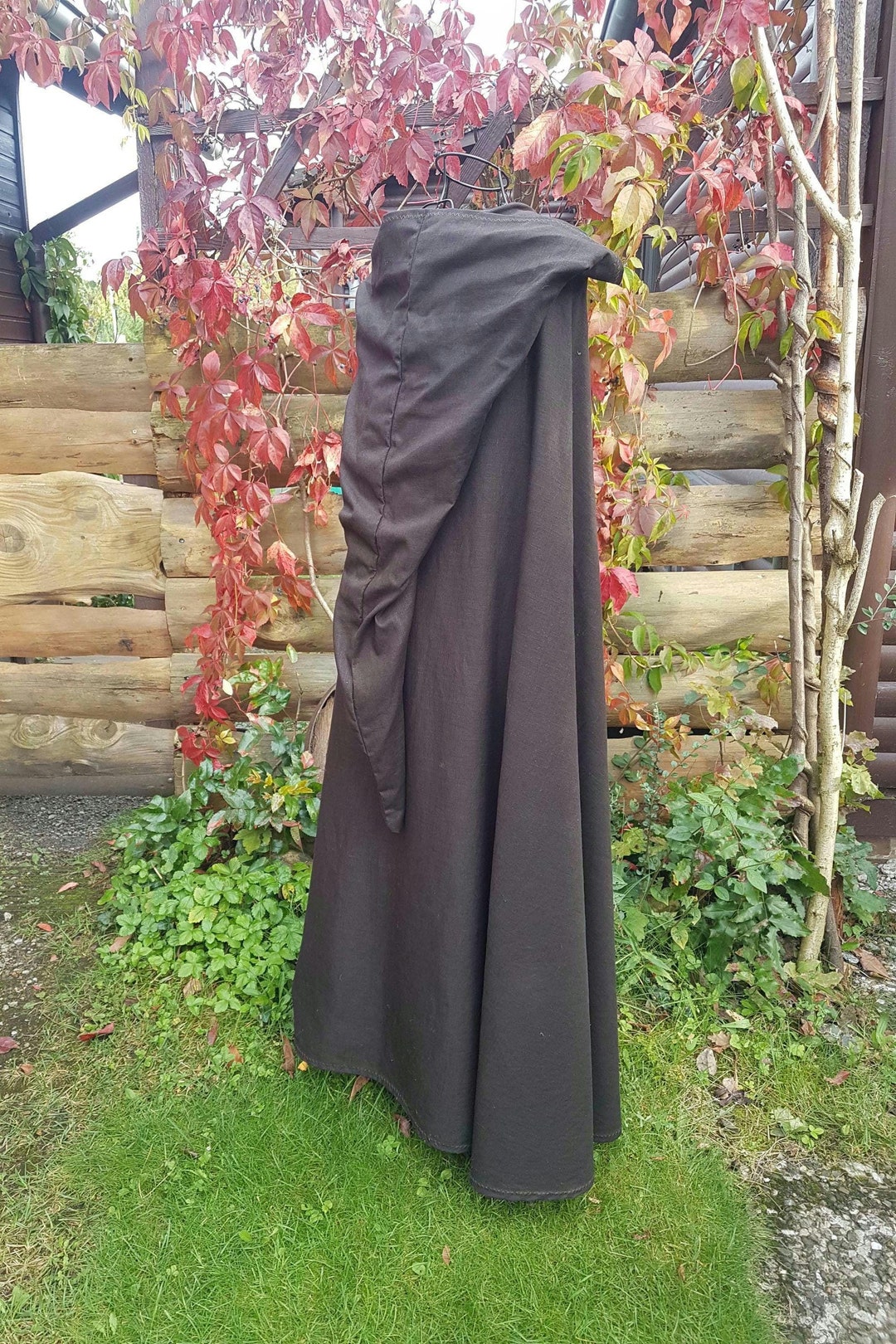 Linen Hooded Cloak CAPE Medieval Cosplay Gugel Role Play Cotton - Etsy