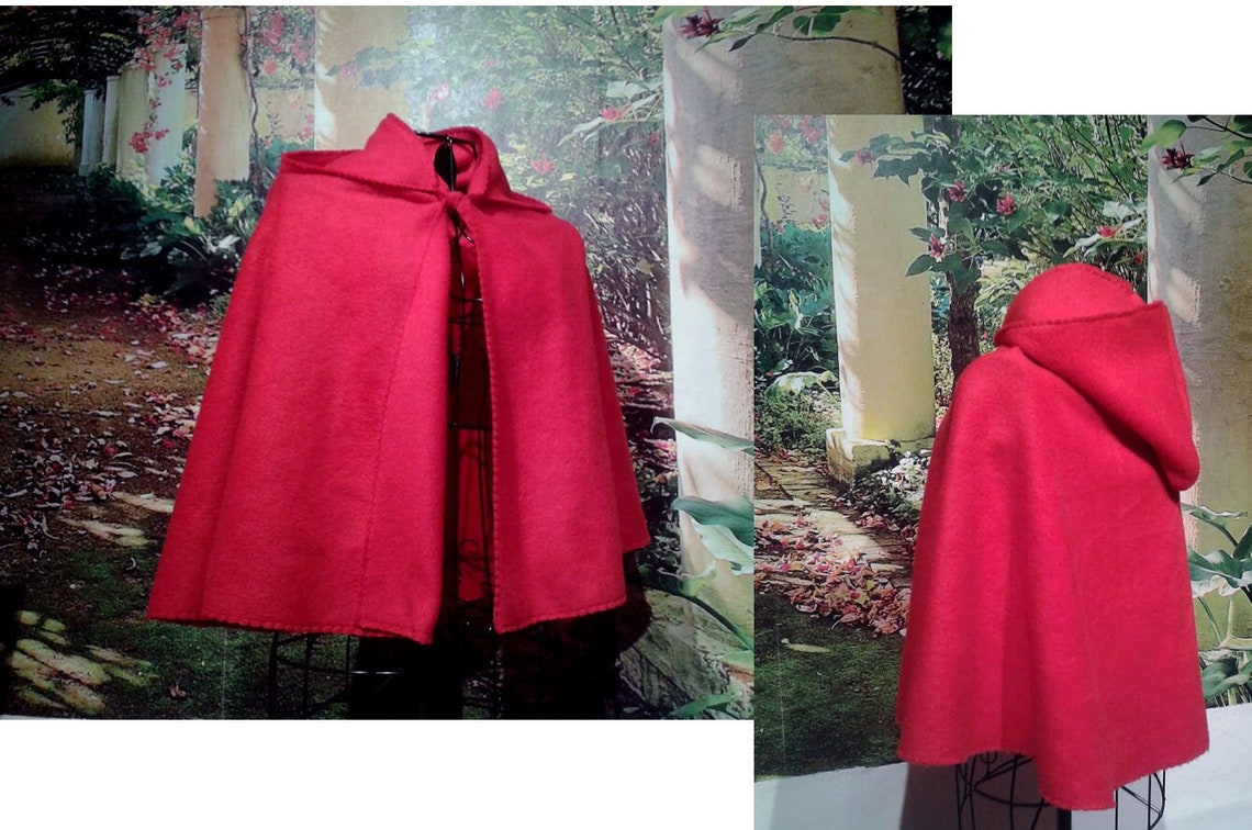 Little Red Riding Hood Cape Red Cape With Hood Cape - Etsy Canada