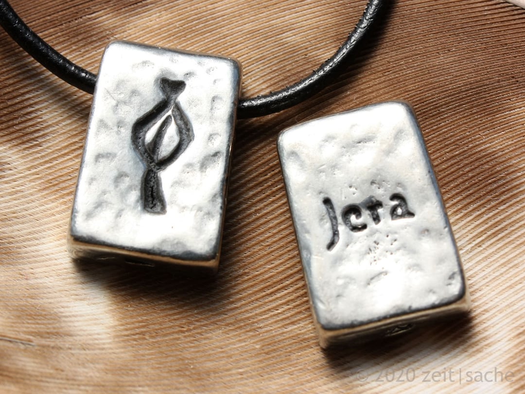 Rune Pendant Jera Germanic Rune Nordic Mythology Letter J Rune Year ...