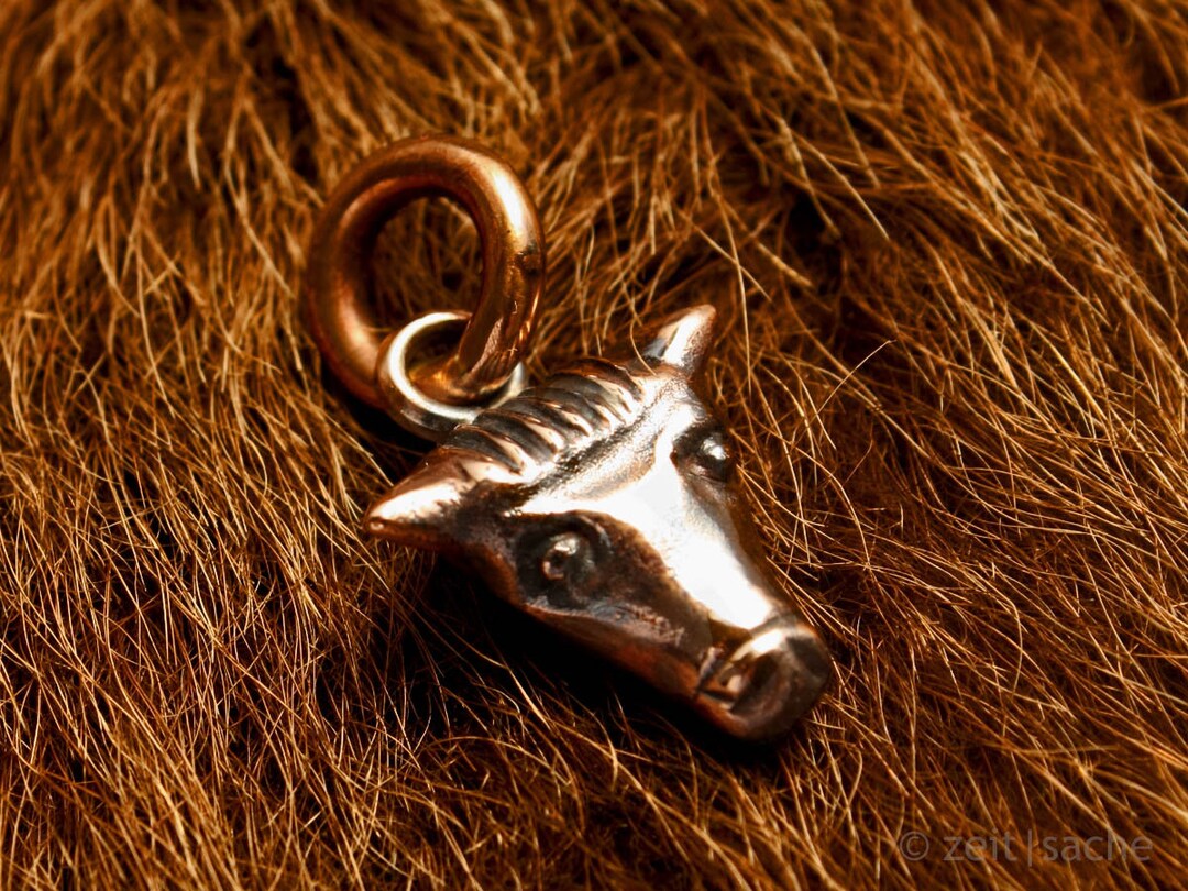 Pendant Celtic Bull Head Made of Bronze Animal Jewelry Based on the ...