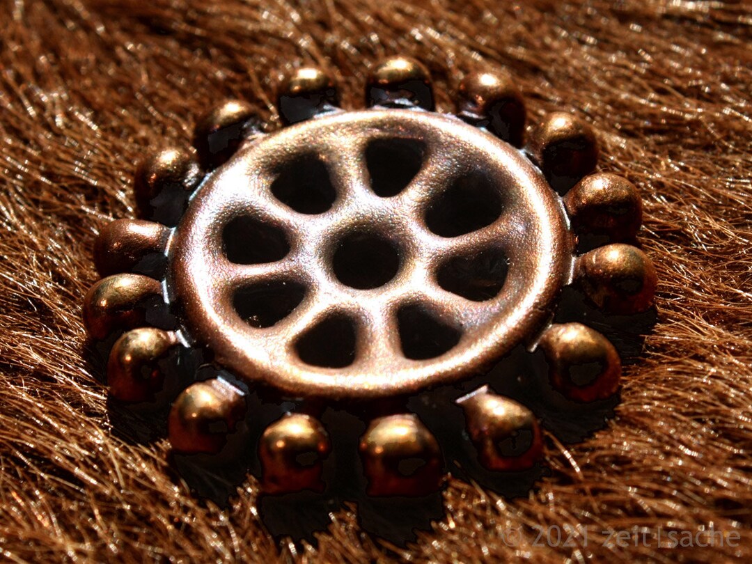 Pendant Sun Wheel Este Made of Bronze Archaic Sun Symbol Eight-spoked ...