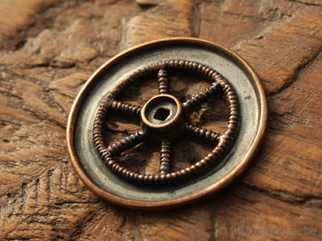 Pendant Gallo-roman Wheel Celtic Wagon Wheel Made of Blackened Bronze ...