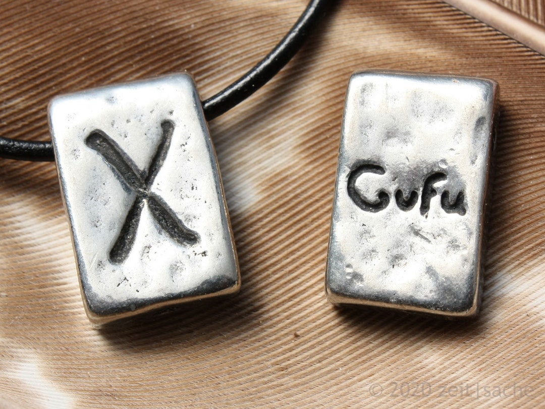 Buy Rune Pendant Gebo Germanic Rune Gufu Nordic Mythology Letter G Rune ...