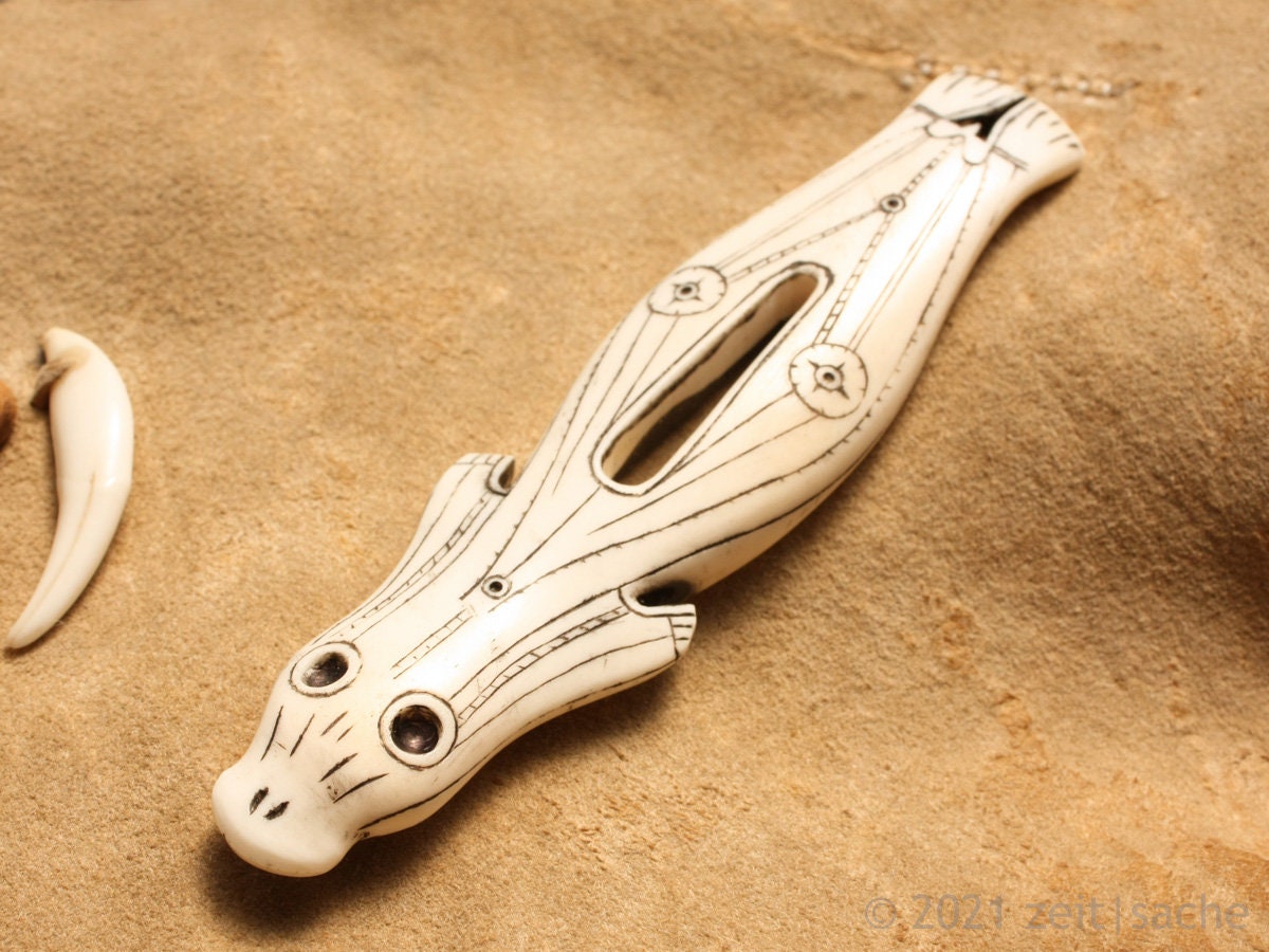 Inuit Pendant Seal of Bone Paleo-eskimo Replica Chukchi From - Etsy