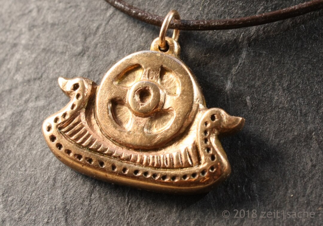 Pendant Bronze Age Sun Barque Wheel Cross Egyptian Sun Wheel Made of ...