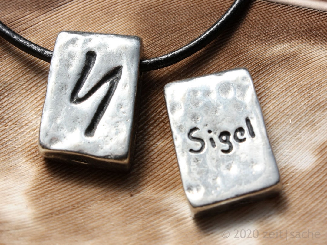 Rune Pendant Sowilo Germanic Rune Sigel Nordic Mythology Letter S Rune ...