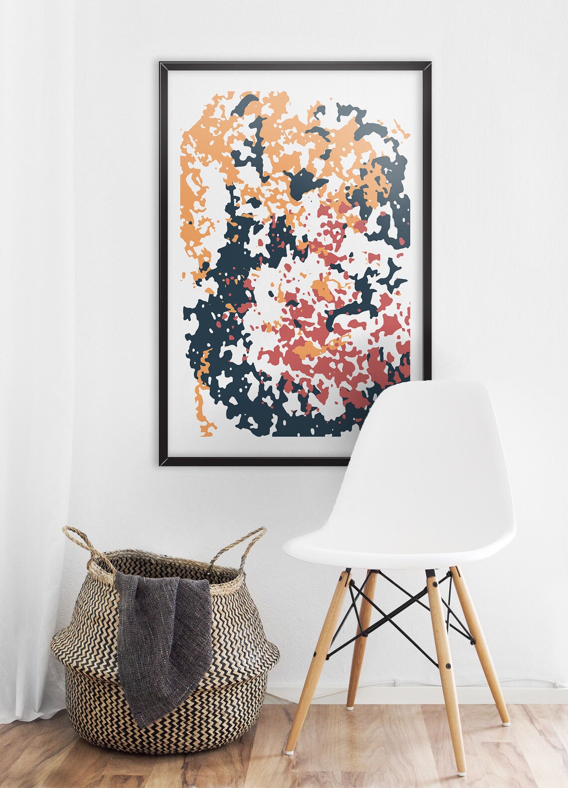 Abstract Orange Splash as Wall Art - Etsy