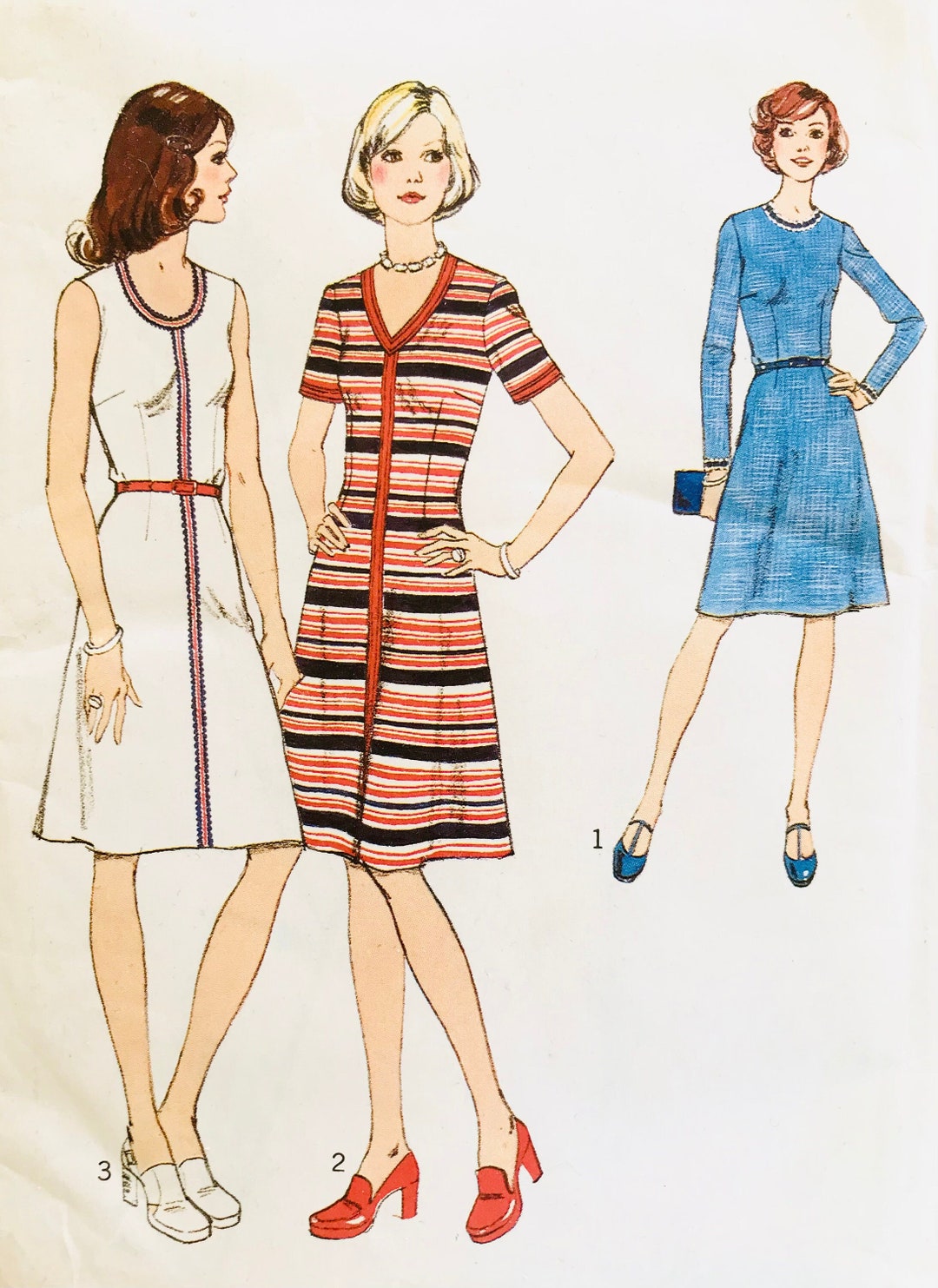 Vintage Dress Sewing Pattern. Style 4619. - Etsy
