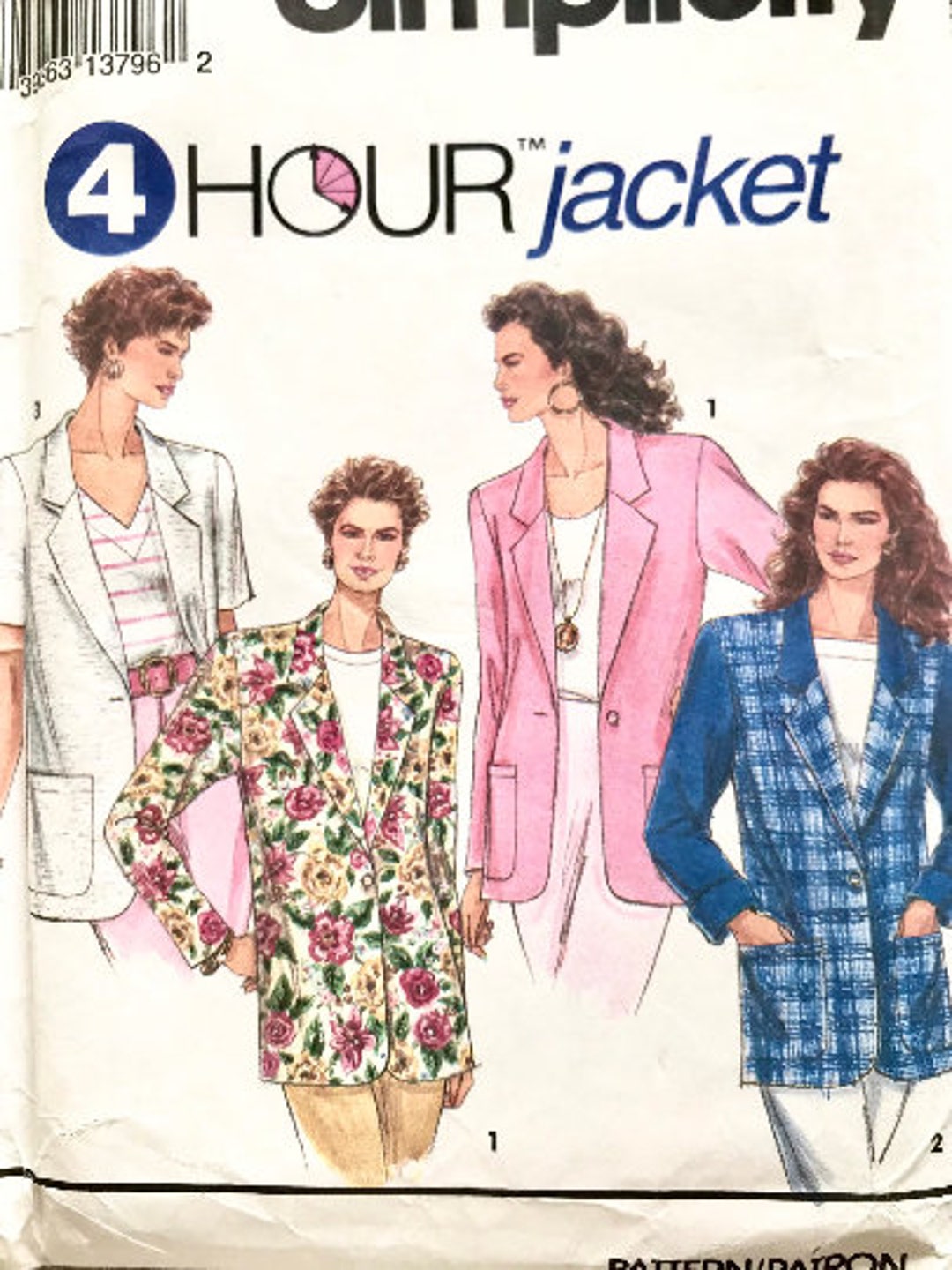 Vintage Simplicity Jacket Sewing Pattern 8301 - Sizes 10-16 - Etsy