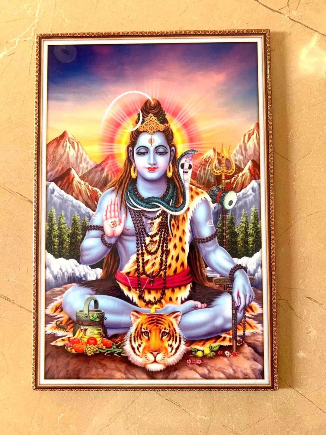 Hindu God Lord Shiva Shiv Bholenath Supreme Deity Ceramic Tile Decor ...