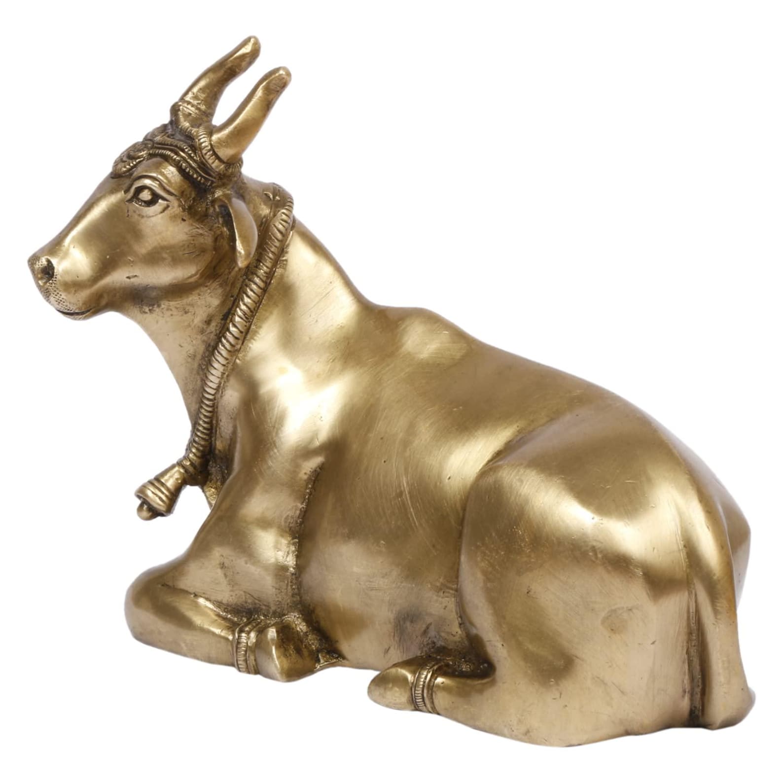 Handmade Brass Nandi Cow Statue: Hindu Pooja Decor - Etsy