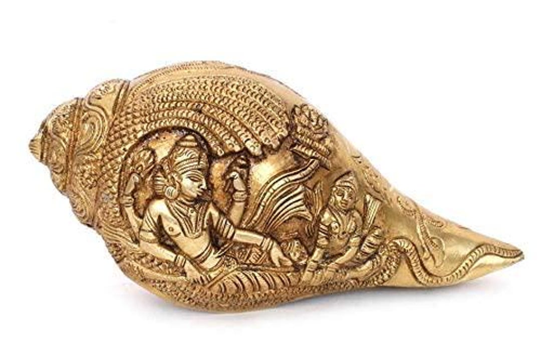 Brass Handmade Hindu God Lord Vishnu Narayana With Lakshmi Laxmi Holy ...