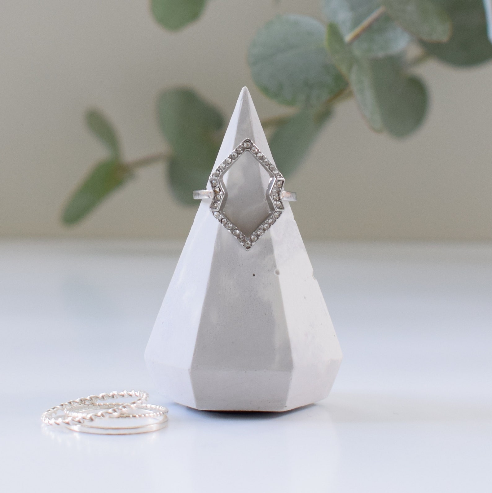 Concrete Diamond Ring Holder - Etsy
