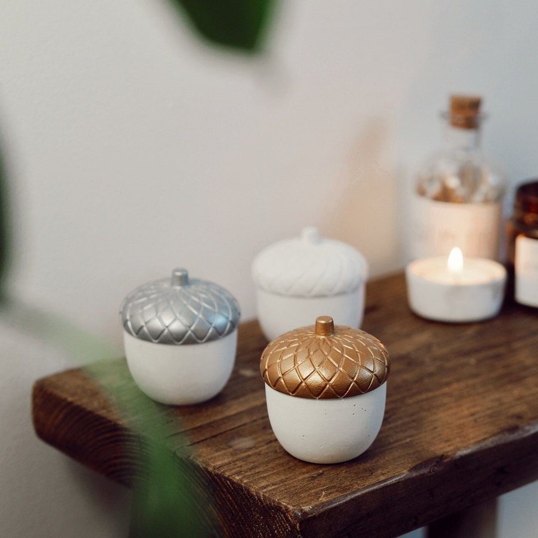 Concrete Acorn Ornament | Autumn Decor | Acorn | Paper Weight ...