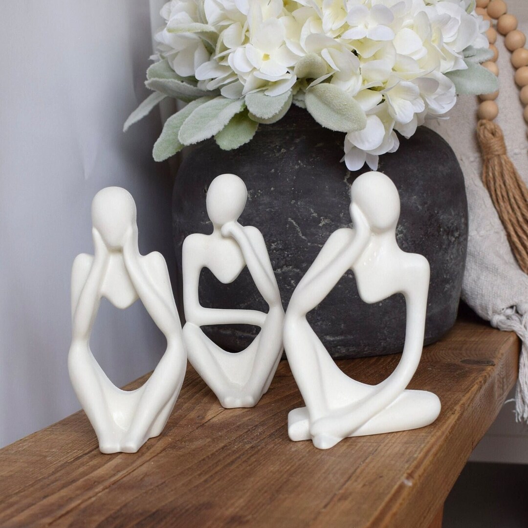 Concrete Thinker Ornament | Abstract Concrete Sculpture | Stylish Shelf ...