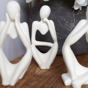 Concrete Thinker Ornament | Abstract Concrete Sculpture | Stylish Shelf ...