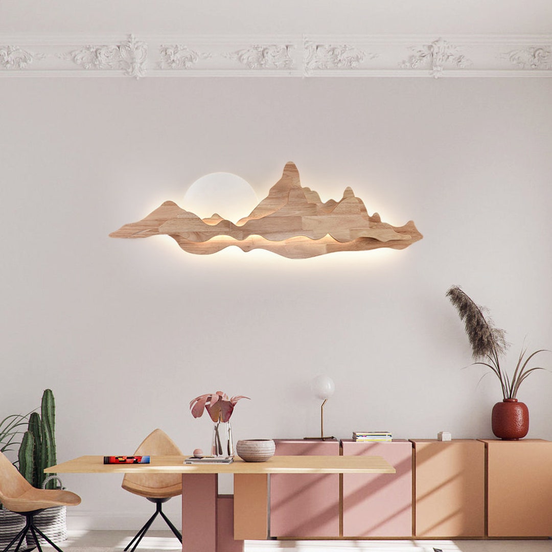 Creative New Chinese Style Living Room Wall Lamp Solar - Etsy