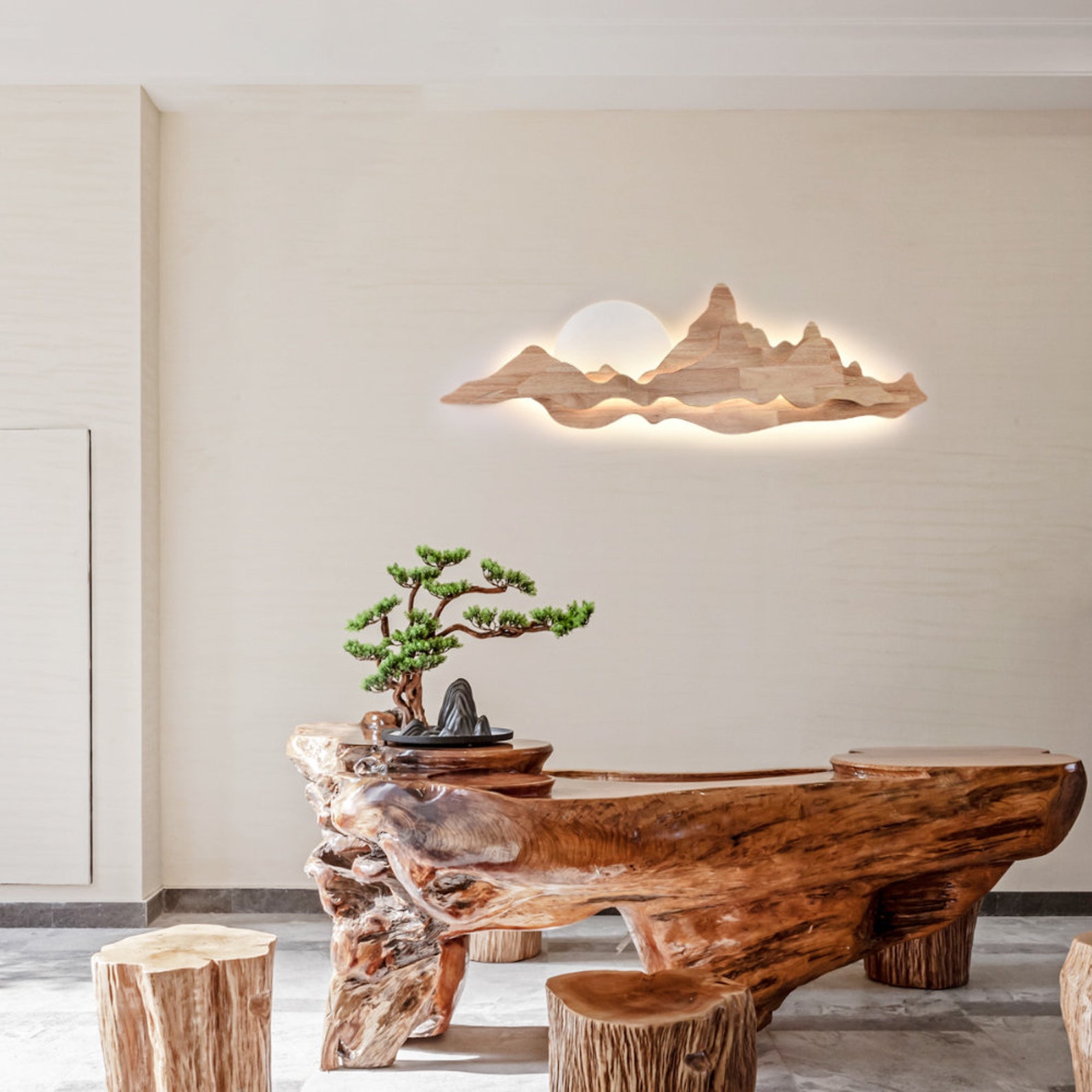 Creative New Chinese Style Living Room Wall Lamp Solar - Etsy