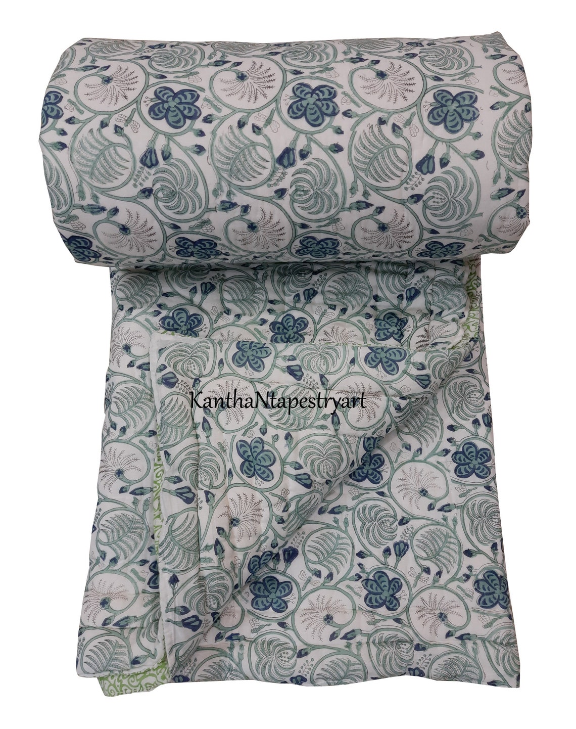 Handmade Quilt Jaipuri Razai Block Pirnted Quilt Indian - Etsy