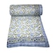Solid Yellow Color Kantha Quilt Handmade, Quilt Soft Cotton Filling ...