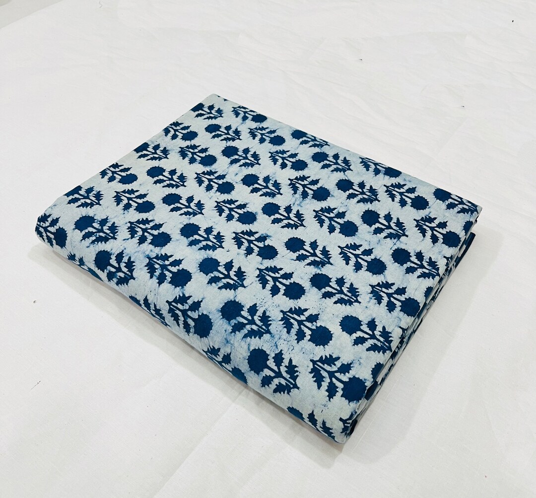 Indian Block Print Indian Cotton, Hand Stampet Printing, by the Yard ...