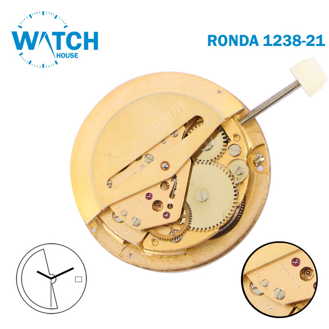 Ronda 1238-21 Automatic Swiss Movement White Day Date Disk at - Etsy