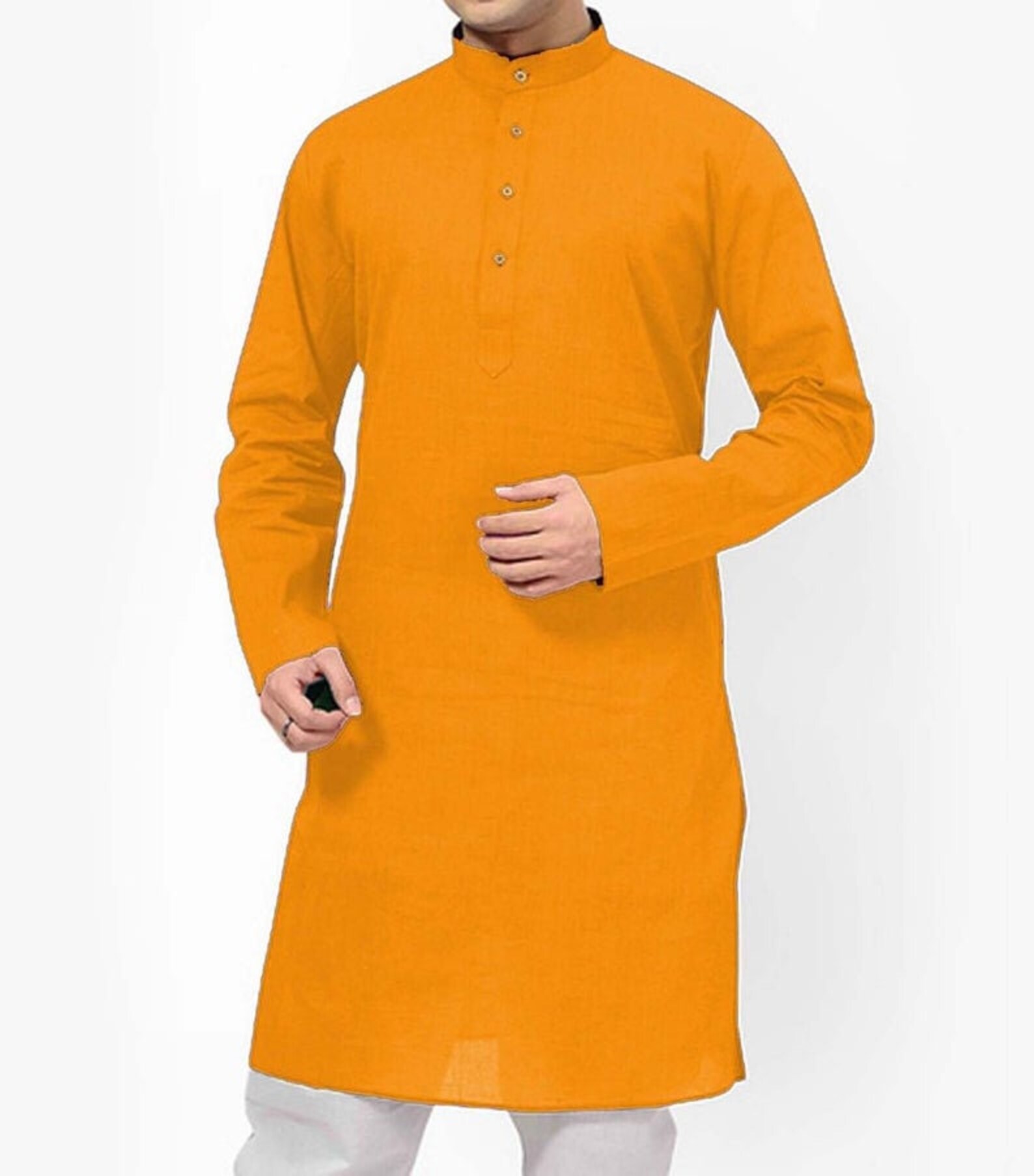 Indian Mens Kurta Men Dress Shirt Wear Cotton Traditional - Etsy