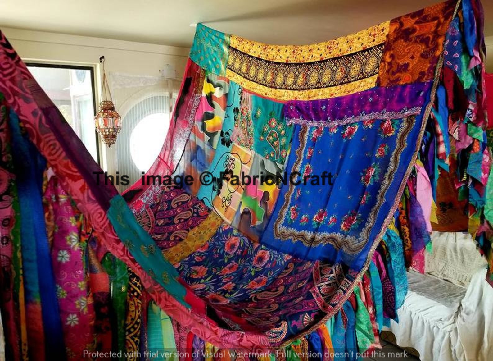 Boho canopy Saree tent bed canopy bohemian wedding | Etsy