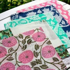 Pack of 20 Pc Napkins Set,hand Printed Napkins for Home, Kitchen ...