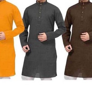 Indian Mens Kurta Men Dress Shirt Wear Cotton Traditional - Etsy