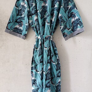 Floral Printed Kimono 100% Cotton Kimono Robe, Bridesmaid Robe, Getting ...