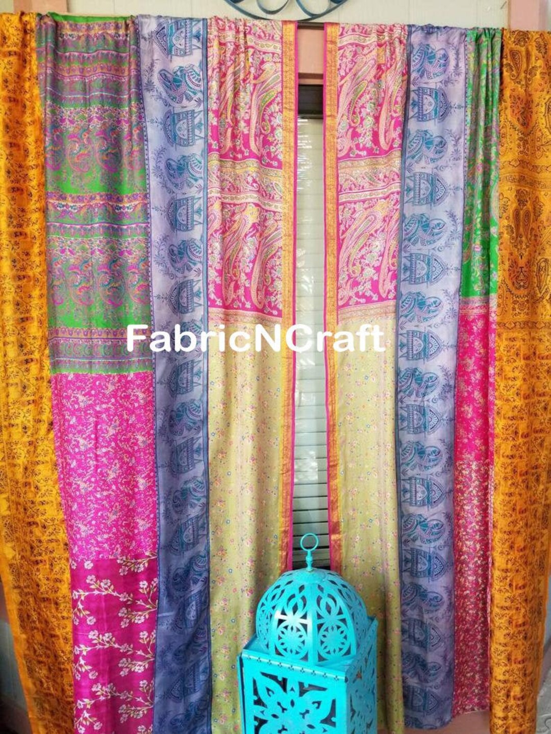 2 Pcs of Indian Vintage Old Silk Sari Multi Color Handmade - Etsy