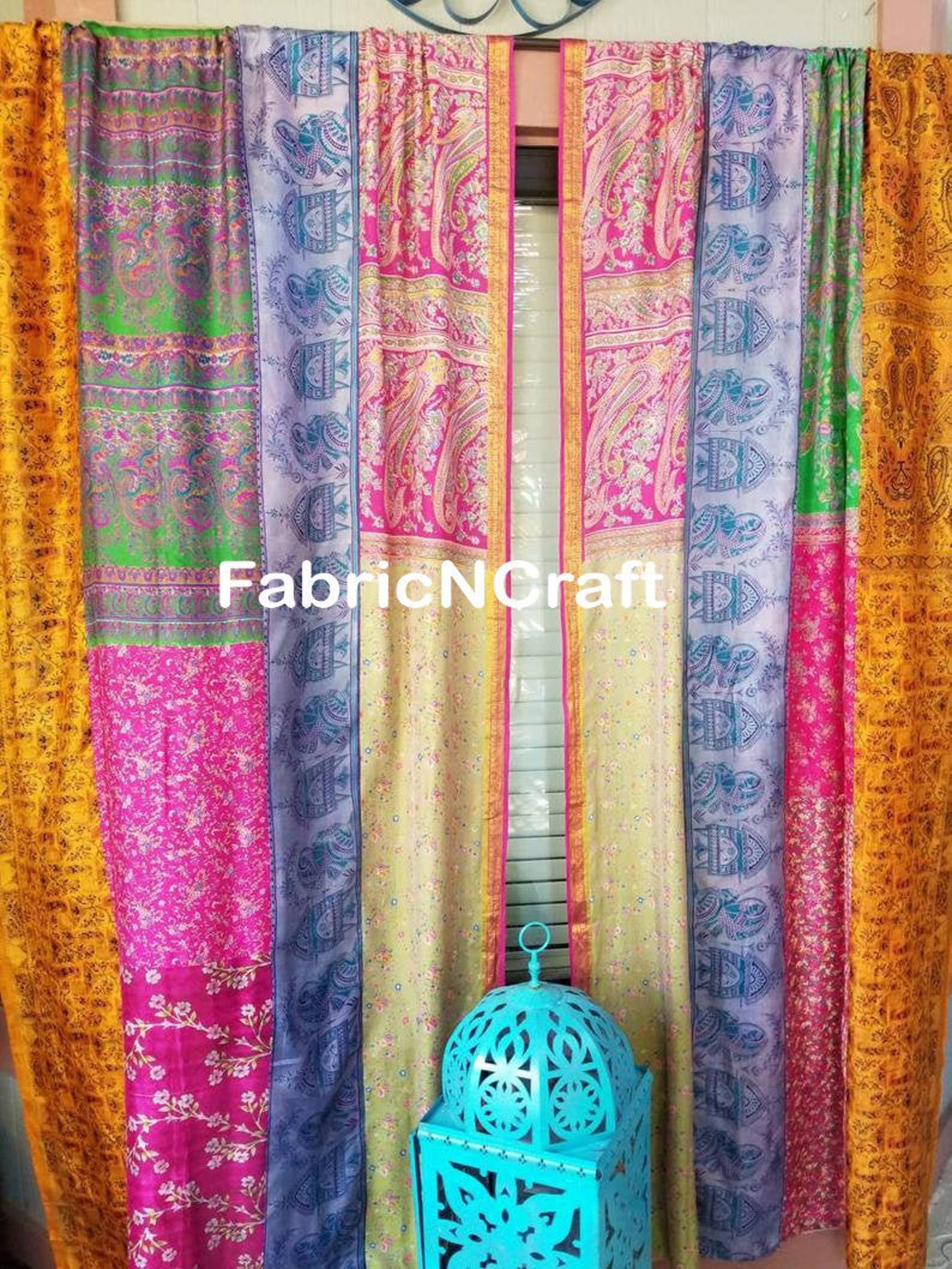 2 Pcs of Indian Vintage Old Silk Sari Multi Color Handmade - Etsy