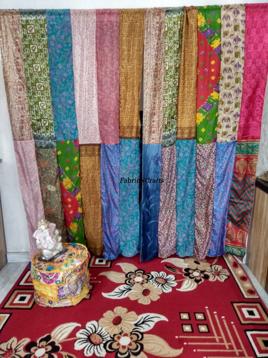 Indian Vintage Old Silk Sari Multi Color Handmade Patchwork - Etsy