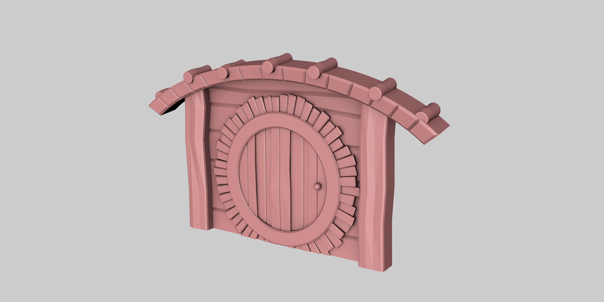 Front Door Stl File House Miniature Hobbit House Type01 Door Only - Etsy