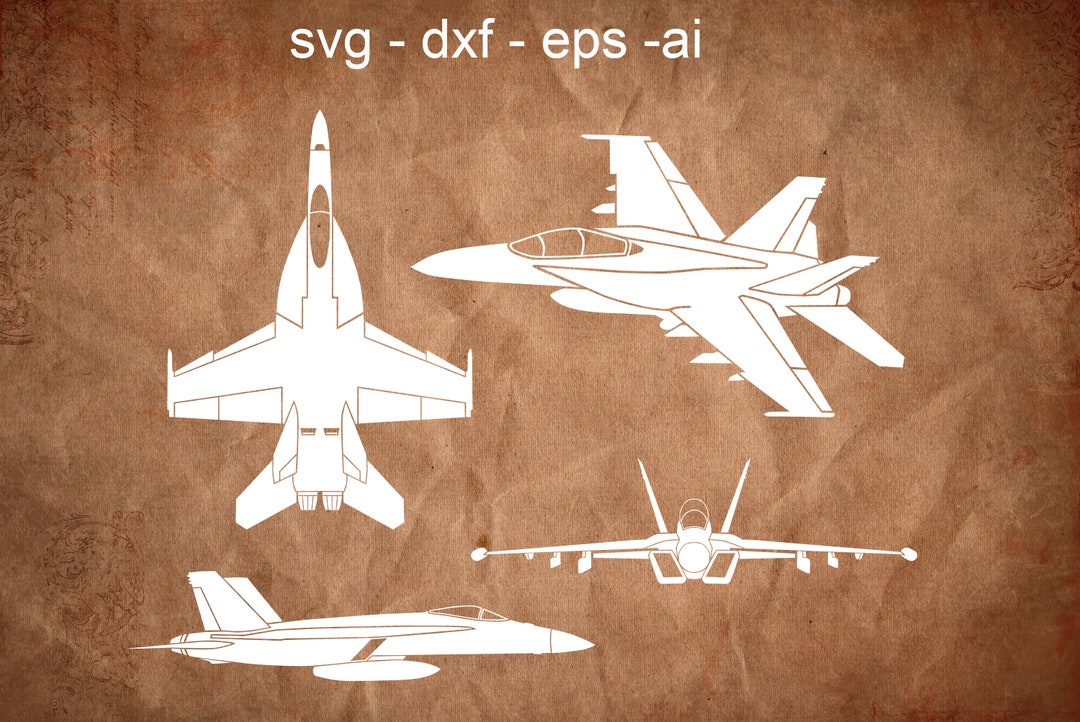 F-18 Super Hornet 4 Images SVG Dxf Eps AI File Clip Art Graphic ...