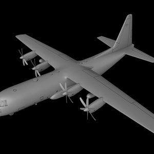 Super Hercules C-130j-30scale 1:100 Long Fuselage 3D Print Scale Model ...