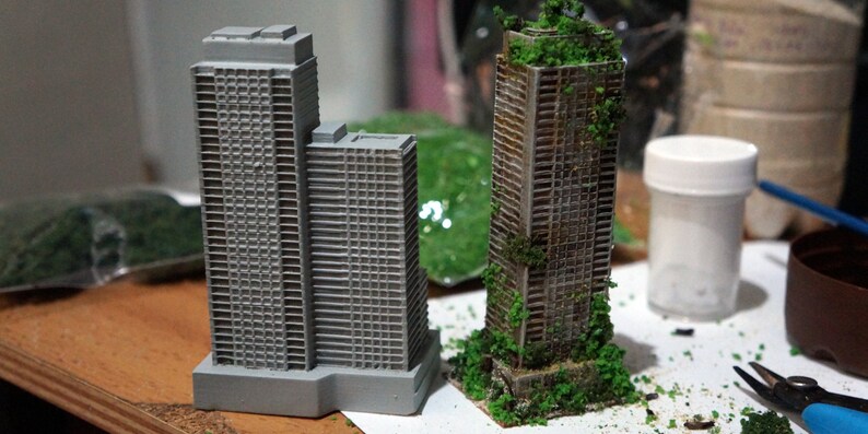 3D Print Stl File Skyscraper / Printable Model Dystopian City ...