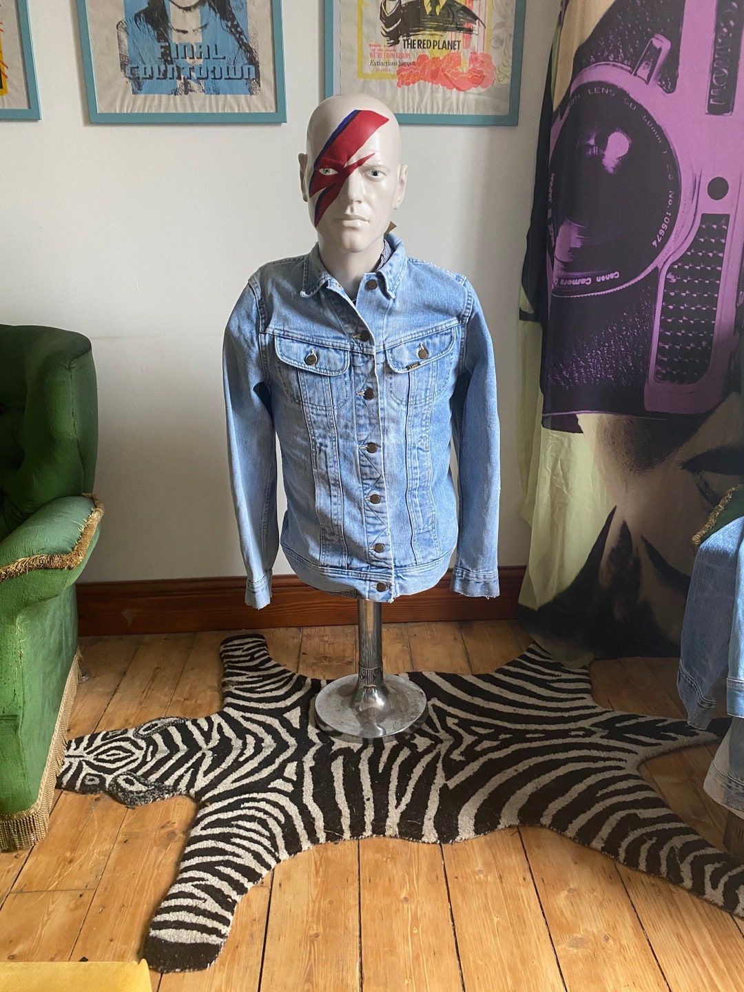Vintage Ms. Lee Denim Jacket in a Light Wash and Trucker Style With a ...