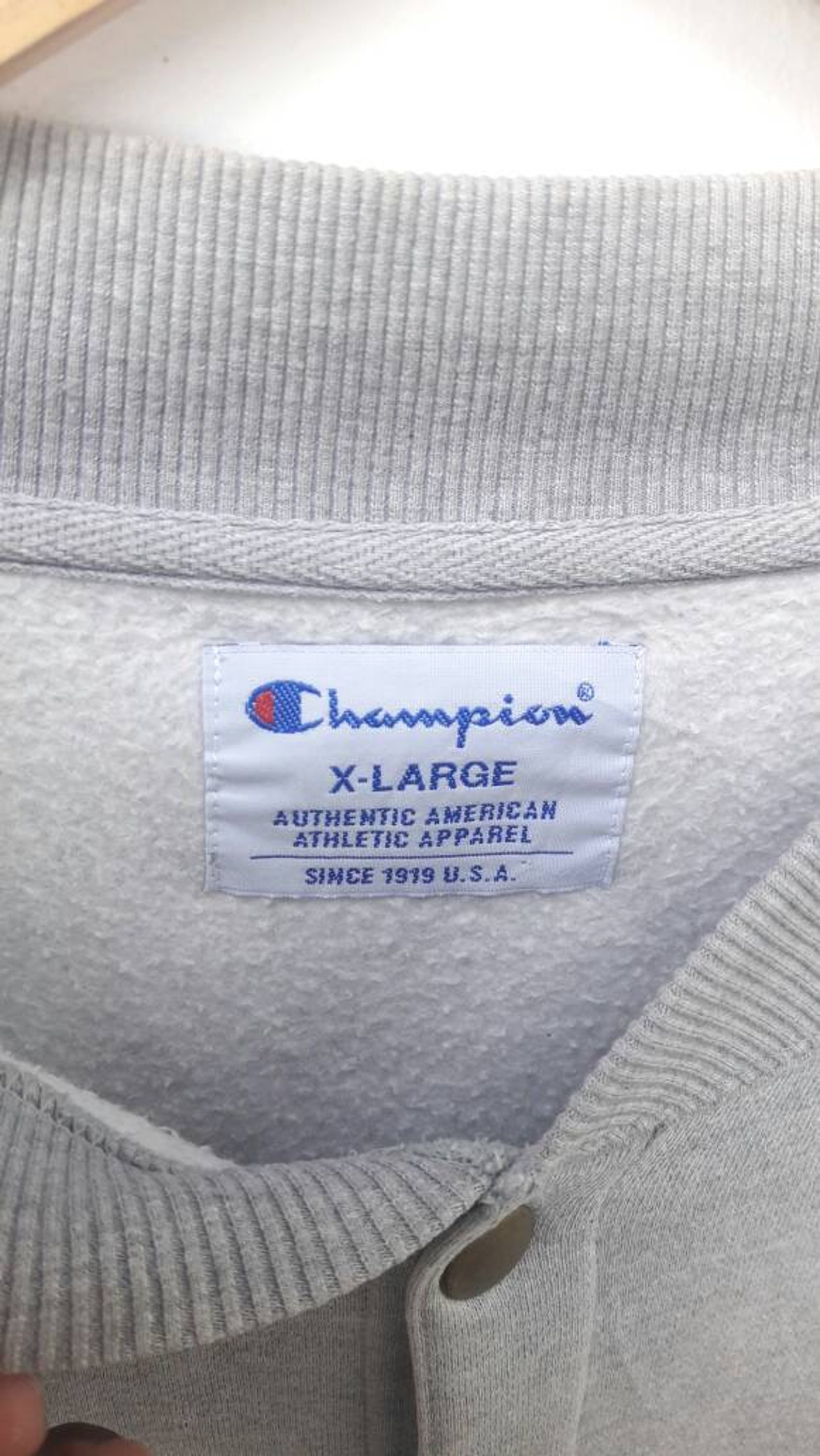 RARE CHAMPION Button up Sweatshirt Embroidery Logo Sweater - Etsy