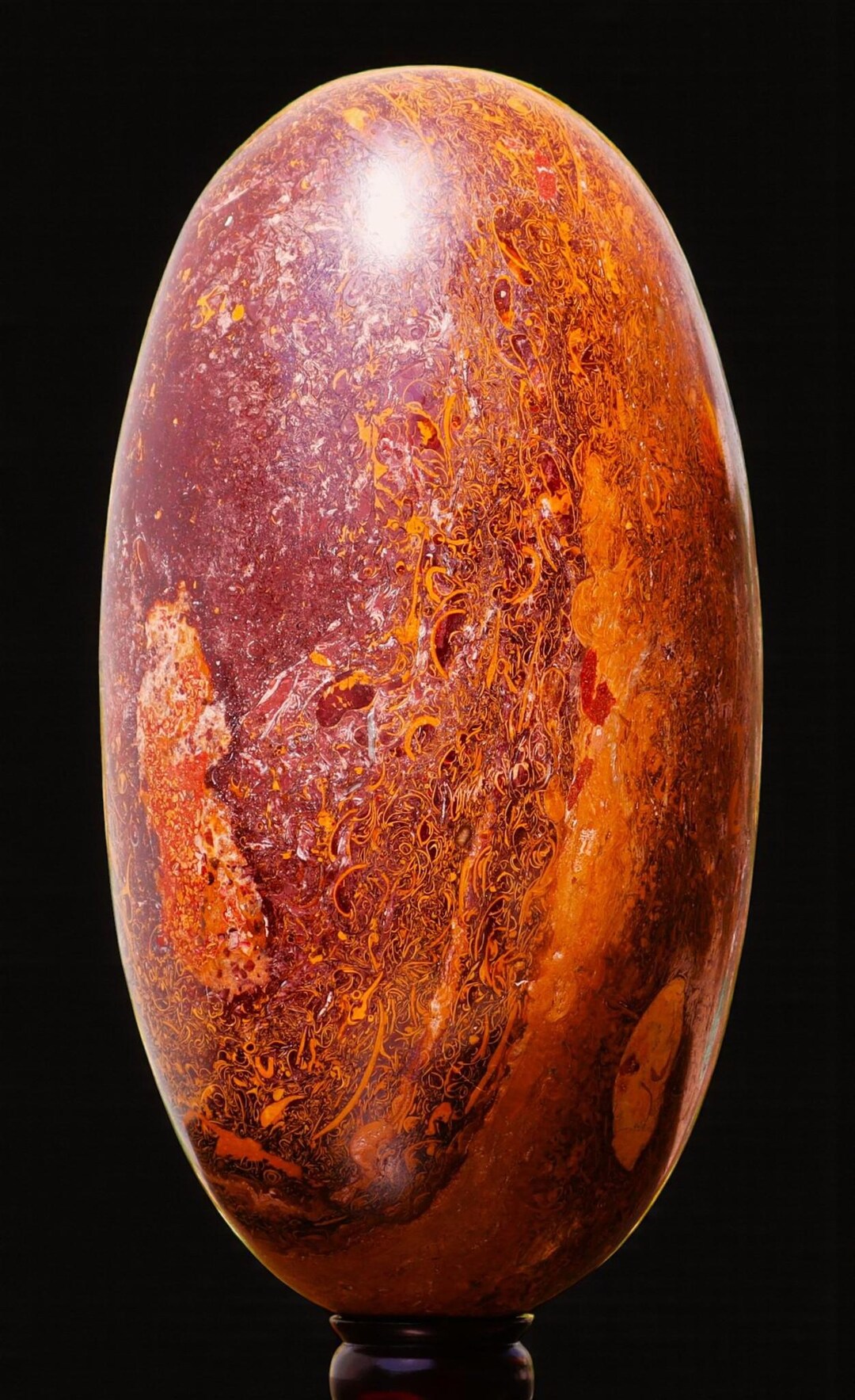 Large Calligraphy Jasper Lingam: Natural Healing Crystal Home Decor ...