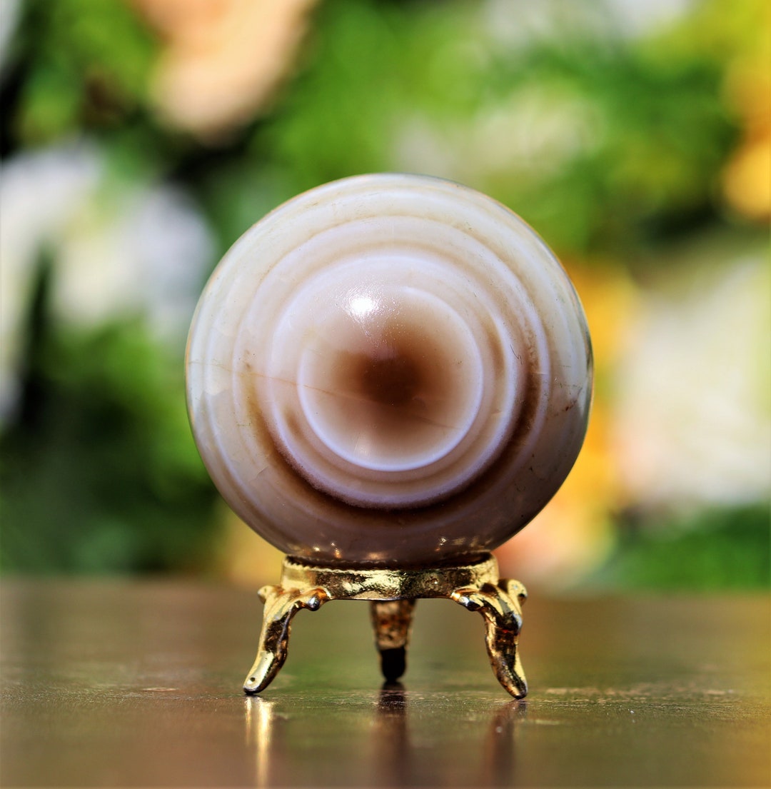 Small 55MM Natural Black Banded Agate Chakra Stone Eye Agate - Etsy