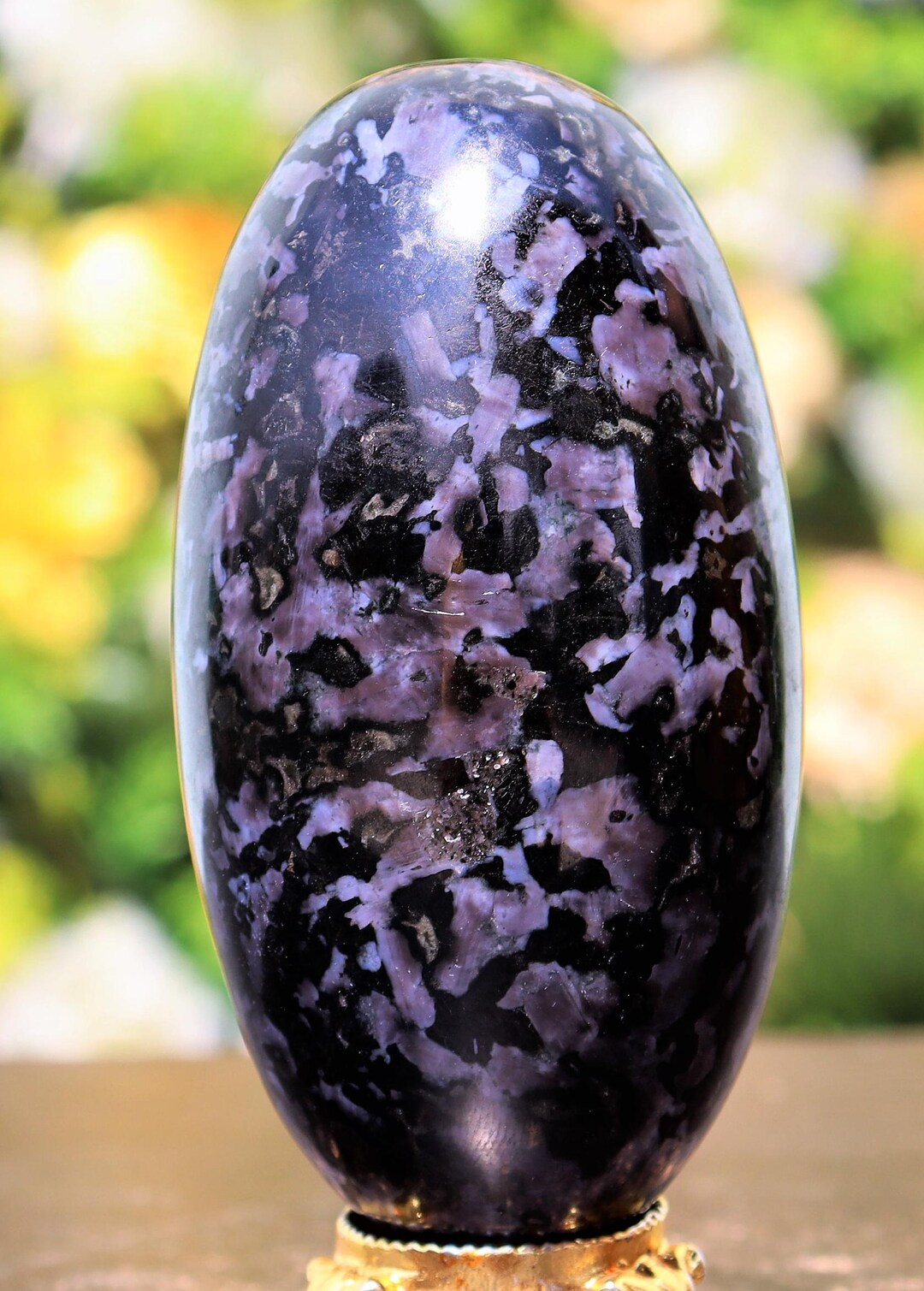 110MM Indigo Merlinite Lingam Natural Healing Blue Gabbro Crystal ...