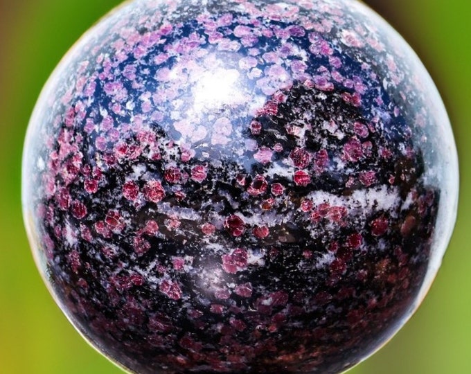 LARGE RUBY in MATRIX Sphere Natural Stone Hand Carved Gemstone Sphere ...