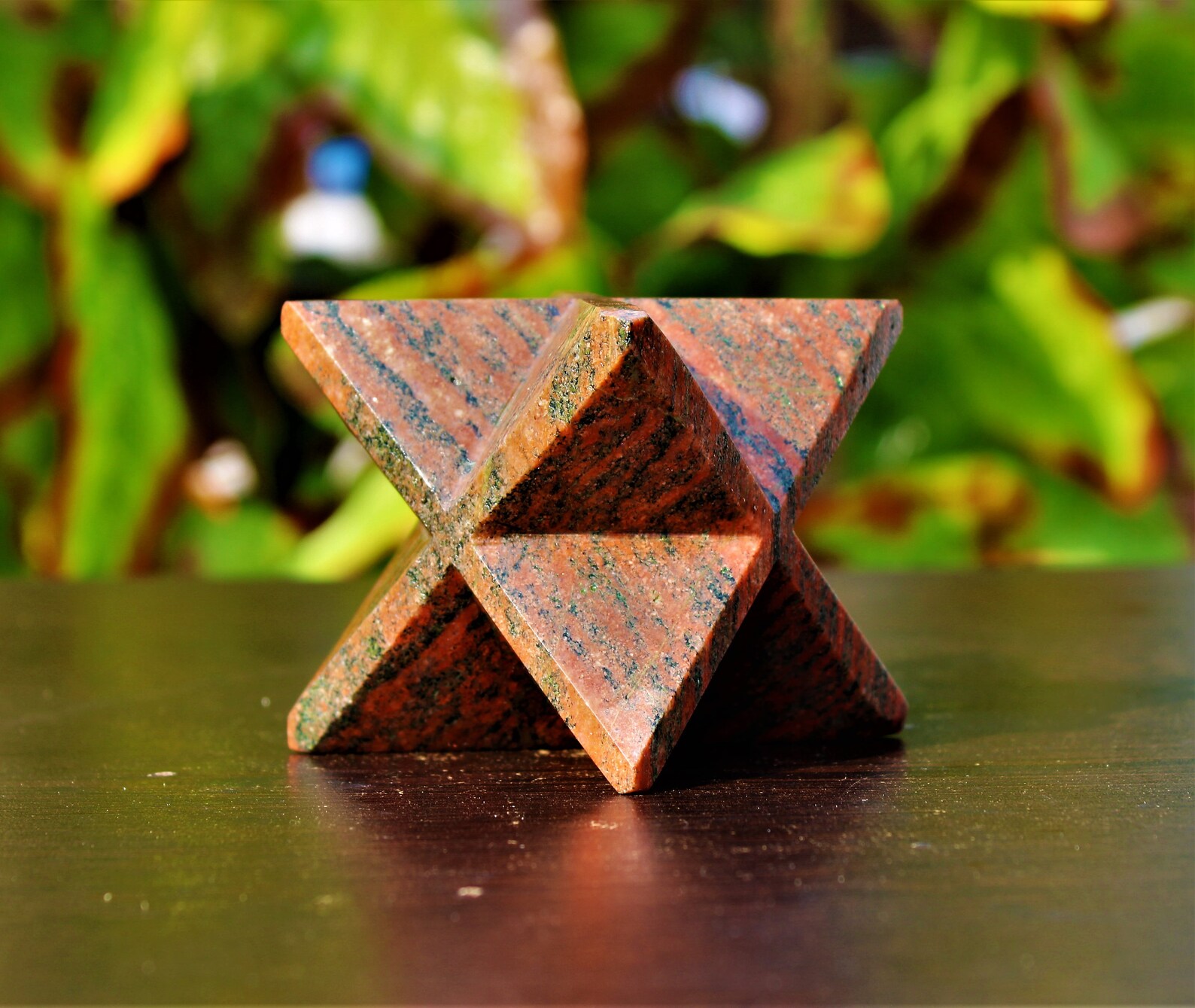 Large 80MM Natural Red Unakite Stone Sacred Quartz Healing | Etsy
