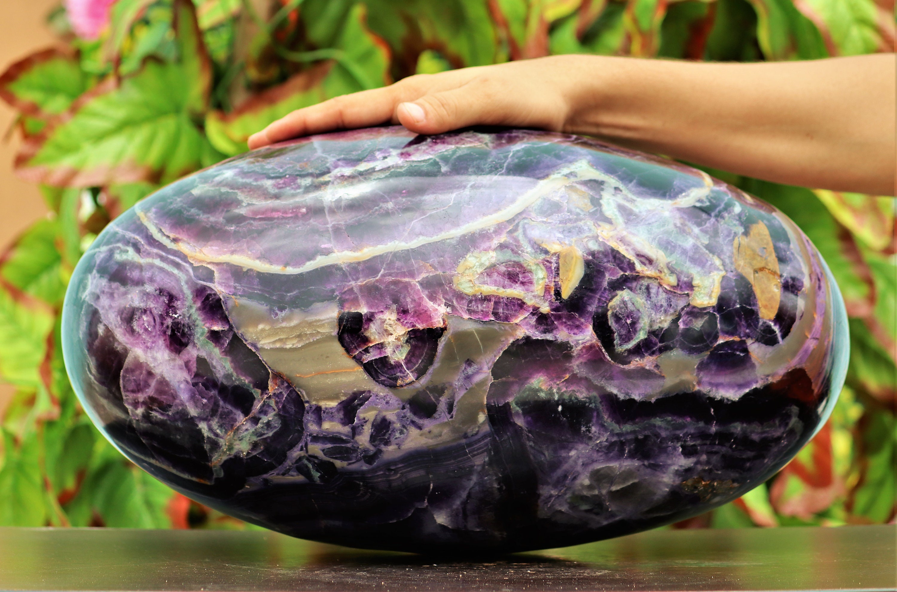 Huge 430MM Natural Blue Fluorite Quartz Stone Healing Power - Etsy