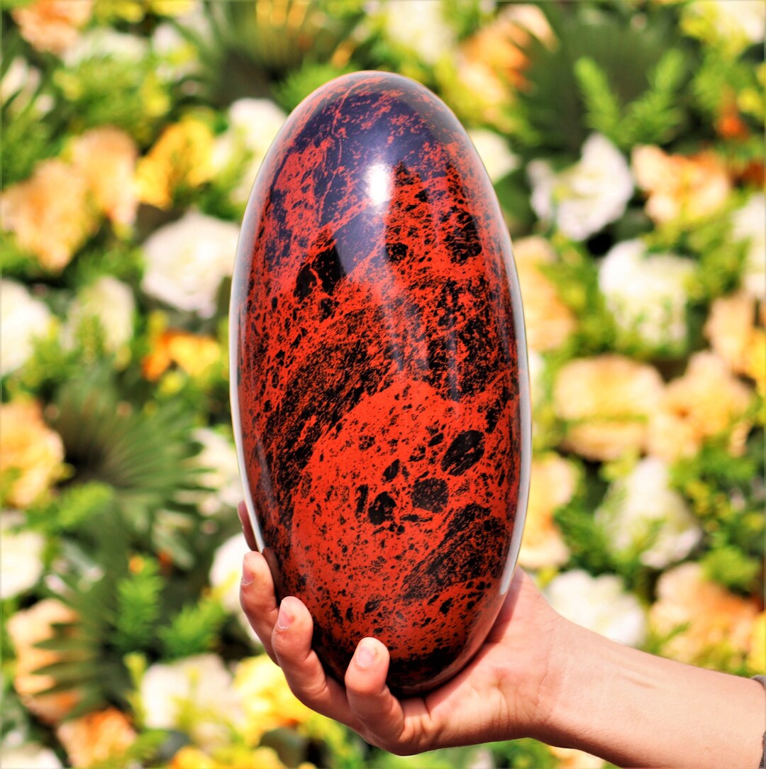 Very Large 250MM 25CM Red Mahogany Obsidian Jasper Healing - Etsy UK