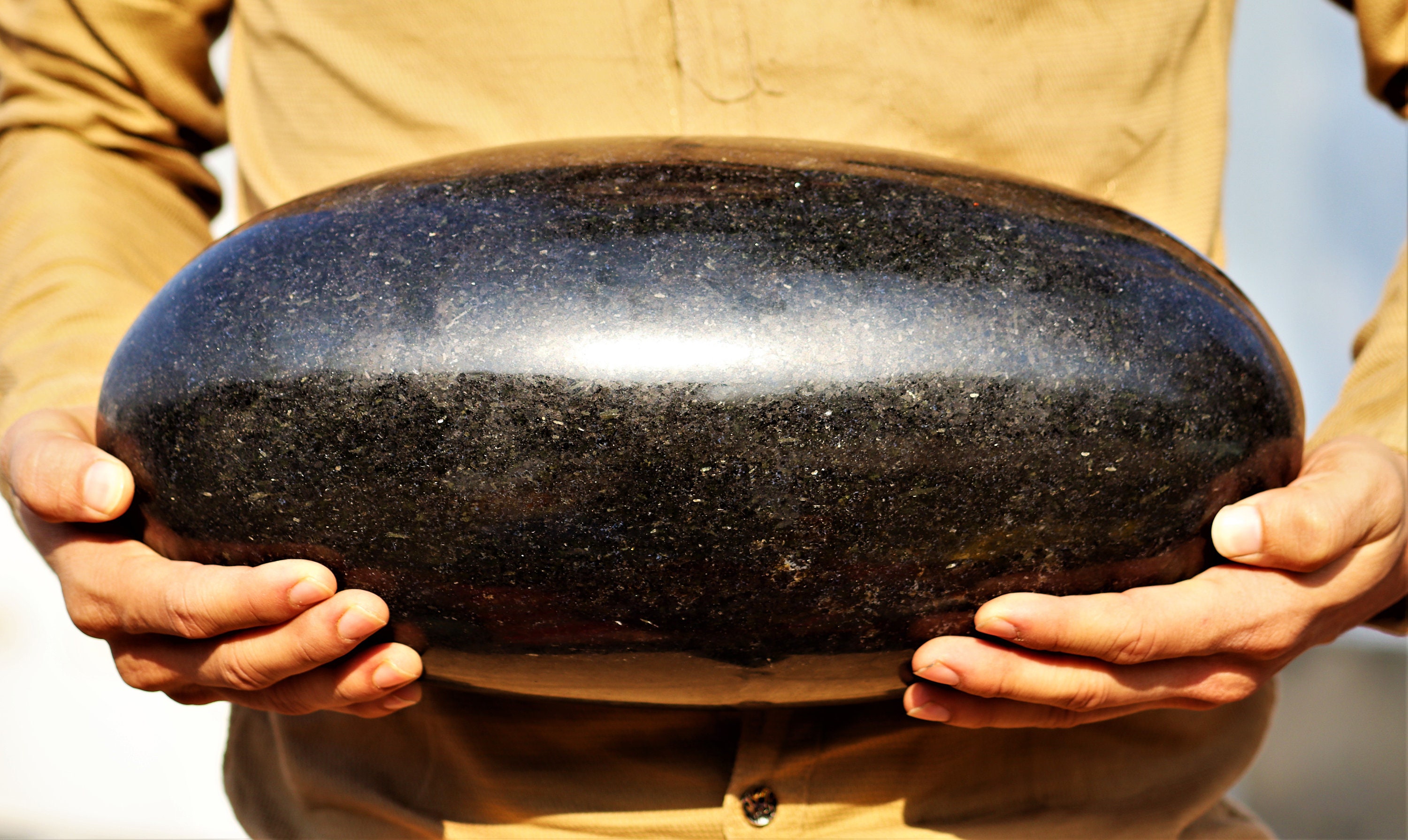 Huge 340MM Natural Black Meteorite Stone Metaphysical | Etsy